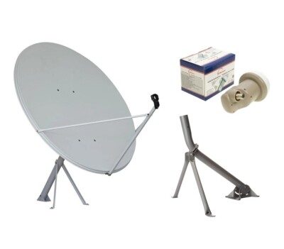 39in (100cm) Satellite Dish Kit w/Tripod Mount & Single LNB- KU BAND ...