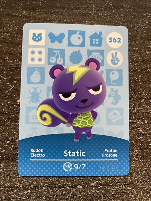 CARTE ANIMAL CROSSING NEW HORIZONS ELECTRO / STATIC 362 NEUF | eBay