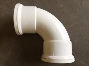 uPVC Soil Pipe 110mm 90deg Double Socket Bend - White | eBay
