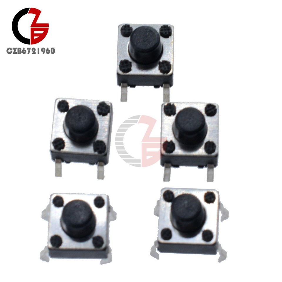 100PCS 6x6x6 mm Miniature Micro Momentary Tactile Tact Touch Push ...