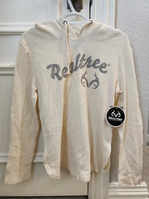 RealTree Shirt Womens Medium Cream Waffle Cotton Polyester Base Layer ...