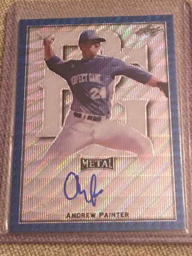 ANDREW PAINTER 2020 LEAF PERFECT GAME Blue Wave AUTOGRAPH #4/10 ...