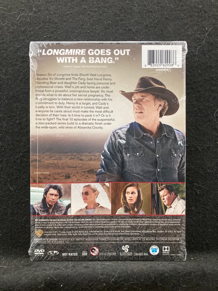 Longmire The Sixth and Final Season (DVD, 2017) NEW SEALED 883929609086 ...
