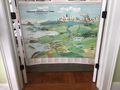 Maps, Atlases & Globes - Vintage Pull Down Map