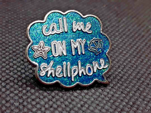 Call Me On My Shellphone Lapel Hat Jacket Backpack Collectible Pin CUTE ...