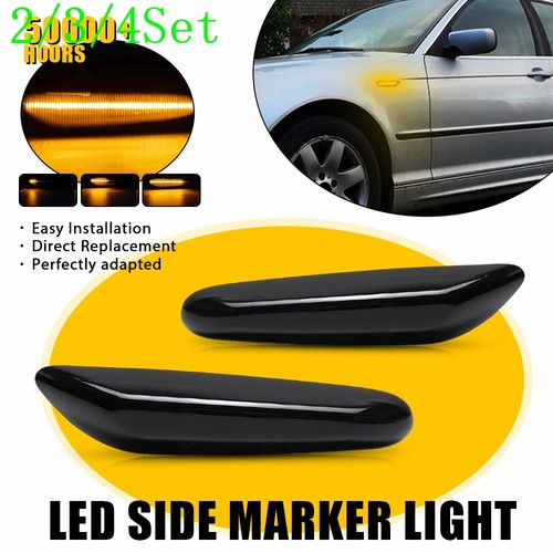 2/3Set Sequential Smoked LED Side Marker Lights For BMW E60 E61 E82 E88 E90 E91 | eBay