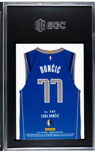 2018 Threads Rookies Icon Jersey Dazzle Luka Doncic #141 SGC 10 Rookie ...