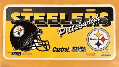 Pittsburgh Steelers Plastic Booster License Plate Castro Tag Express | eBay