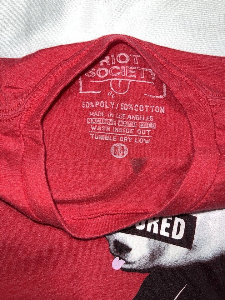 Riot Society T Shirt Bears Gone Wild Panda Graphic Red Adult Medium | eBay