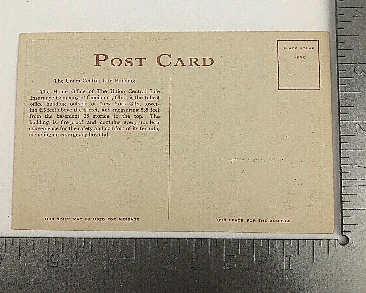 Vintage Postcard Unposted Union Central Life Insurance Building ...