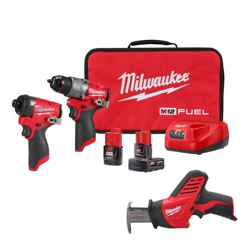 MILWAUKEE Cordless Hammer Drill 12V Power Tool(2 tool)Brushless Belt ...