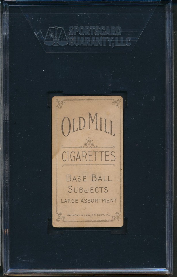 T206 Old Mill: WILDFIRE SCHULTE Back View, Chicago Cubs ~ SGC 10 1 | eBay