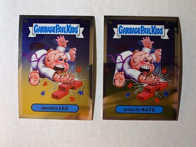 KARATE KATE / BRUISED LEE #94 A & B 2020 Chrome Garbage Pail Kids GPK ...