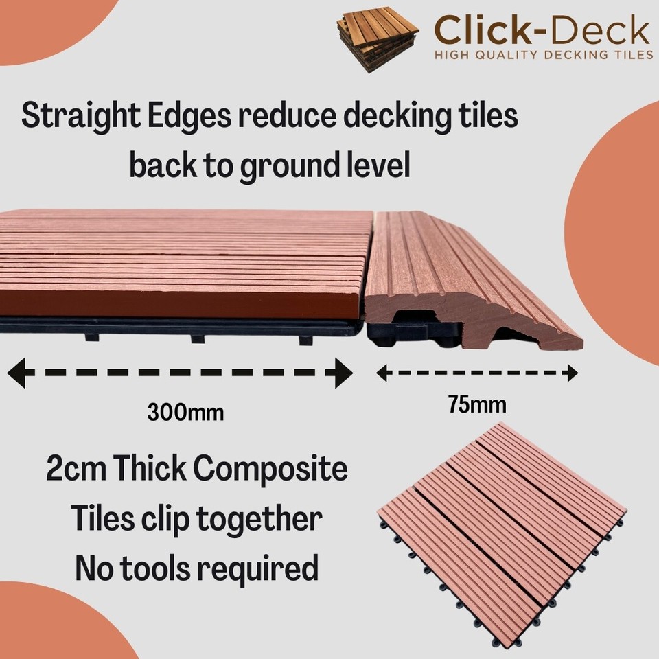 CLICK-DECK - COMPOSITE Decking Tiles Interlocking Deck Tile Patio ...