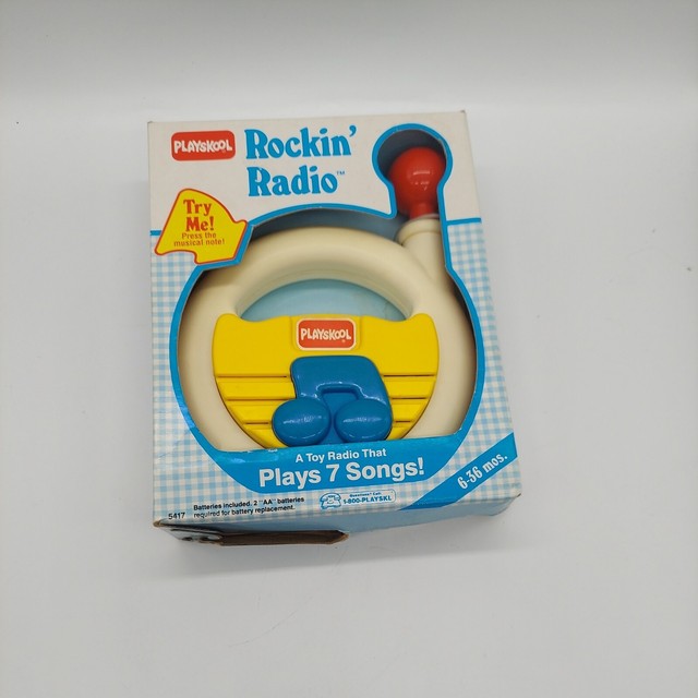 Vintage Playskool 1992 Rockin Radio 5417 Musical Note Works Baby Toy ...