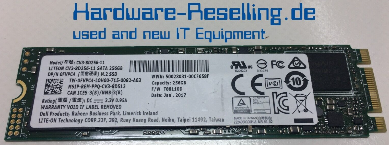 Dell Lite-On 256GB 6Gbps SSD M.2 2280 SATA CV3-8D256-11 0FVPC4 | eBay.de
