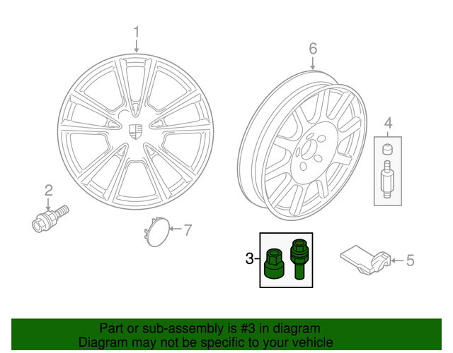 Wheel Lug Bolt Genuine for Porsche 971698030 for sale online | eBay