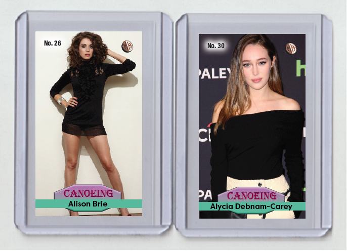 Alison Brie rare MH Canoeing #'d x/3 Tobacco card no. 26 | eBay