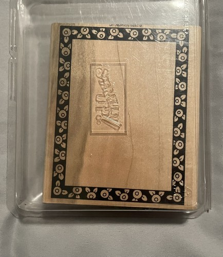 PreOwned StampinUp Pretty Posy Frame Stamp 1999 Retired 4x4.5” | eBay