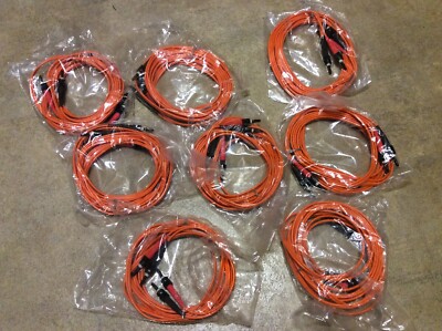 1 lot of 8 - Fiber Optic Patch Cable MM siecor fiber Duplex 10ft ST/ST ...