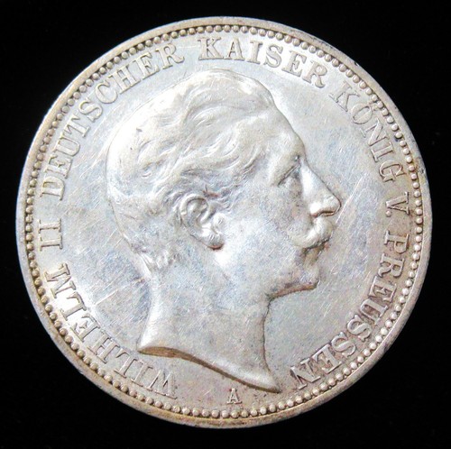Germany 1912 A Prussia Wilhelm II 3 Mark Silver Coin Choice BU | eBay ...