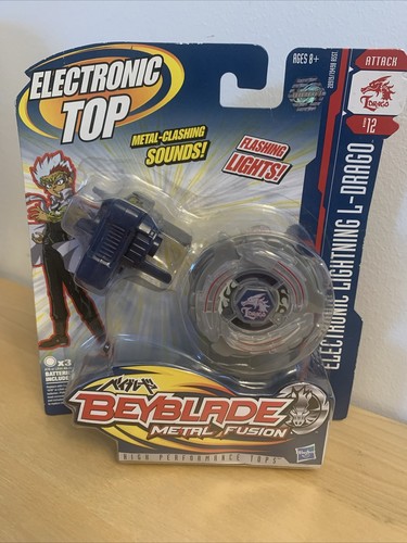 New 2010 Hasbro BeyBlade Metal Fusion Electronic Battle Top. Lightning ...