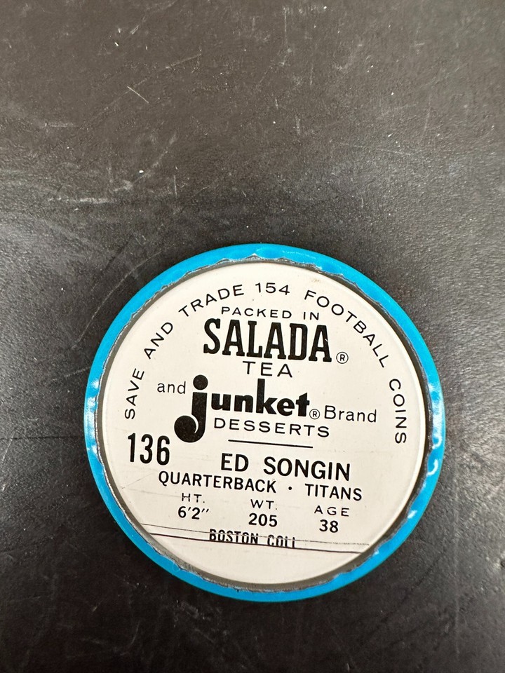 1962 Salada Coins #136 Butch Songin Nr Mint | eBay