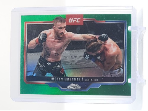 JUSTIN GAETHJE 2025 TOPPS CHROME UFC GREEN REFRACTOR #138 /99 Q4094 | eBay