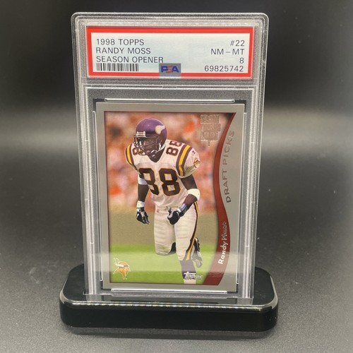 1998 TOPPS FOOTBALL Randy Moss Rookie #22 SEASON OPENER PSA 8 | eBay