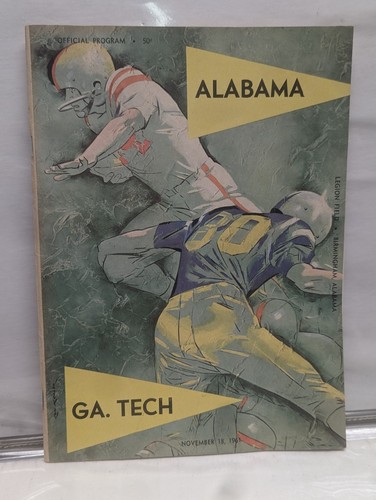 Vintage 1961 Alabama vs GA Tech Football Gameday Program | eBay