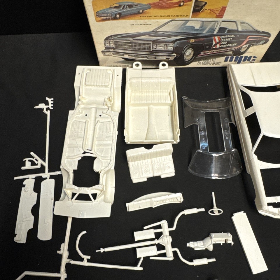 Vintage Car Model Kit Mpc 1976 Chevy Caprice With Trailer | eBay