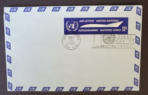 United Nations New York FDI 1968 13 Cent Airmail Envelope | eBay