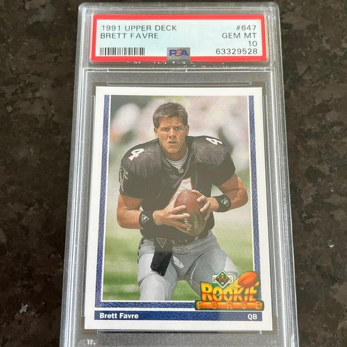 1991 Upper Deck Football Rookie Force #647 Brett Favre PSA 10 GEM MINT ...
