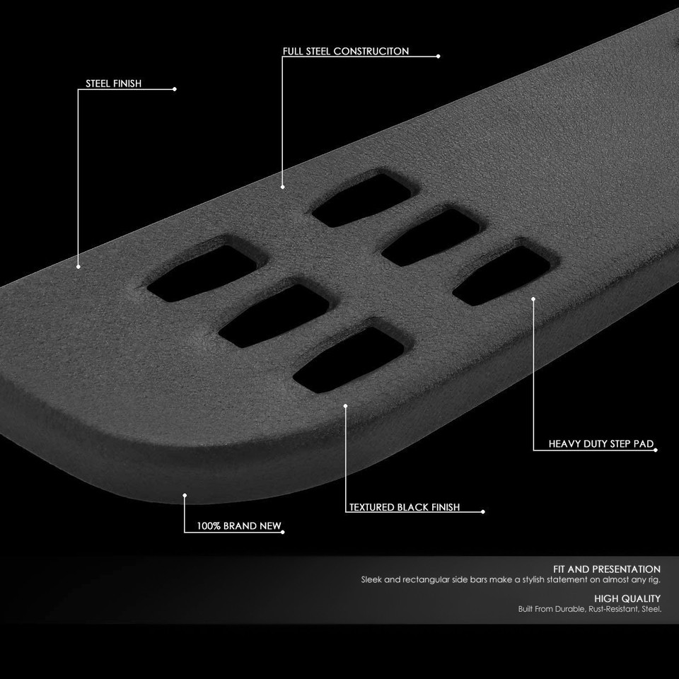 7.25" OE Raptor Style Step Nerf Bar Running Boards for Ford F150 Crew ...