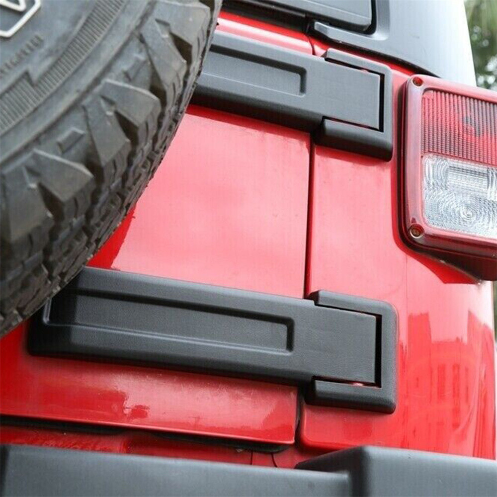 2PCS Tail Gate Hinge Cover For Jeep Wrangler JK JKU Sport Rubicon ...
