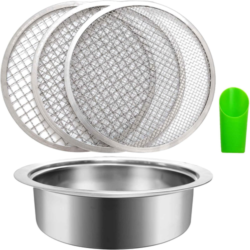 Soil Dirt Sifter for Gardening with 3Pcs Interchangeable Mesh(3,6,9Mm ...