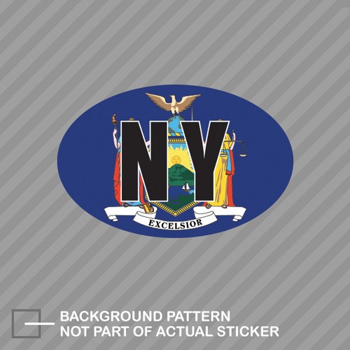 New York State Flag Oval Sticker Decal Vinyl V2 NY | eBay