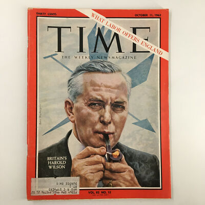 VTG Time Magazine October 11 1963 Vol 82 #15 Britain's Harold Wilson | eBay
