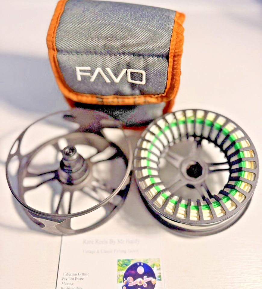 Guideline Favo 810Salmon & Saltwater Fly Reel & Spool with Case & Spey ...