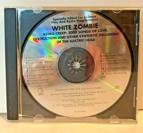 White Zombie CD Astro-Creep, In-Store/Radio Promo, PRO-CD-4748, 1995 | eBay