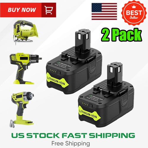 2PCS 9.0Ah 18V Upgrade Capacity Battery for Ryobi P108 P102 P201 P203 ...