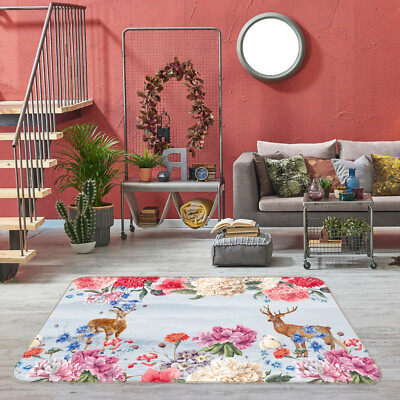 3D Peony Fawn ZHUA1443 Game Non Slip Rug Mat Photo Carpet Zoe | eBay ...