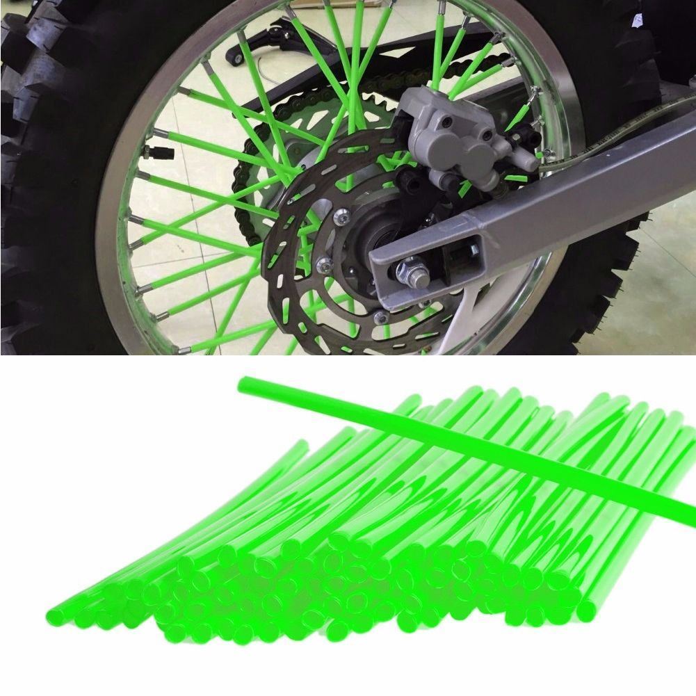 72pcs Wheel Spoke Skin Cover Wrap Kit for Motorcycle Motocross Dirt ...