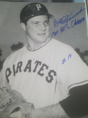 bob friend signed 8x10 autographed photo picture pirates 1960 ws world ...