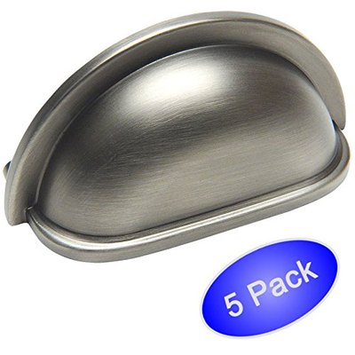 *5 Pack* Cosmas Cabinet Hardware Antique Silver Cup Handles Pulls ...