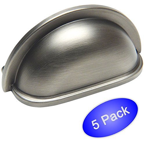 *5 Pack* Cosmas Cabinet Hardware Antique Silver Cup Handles Pulls ...