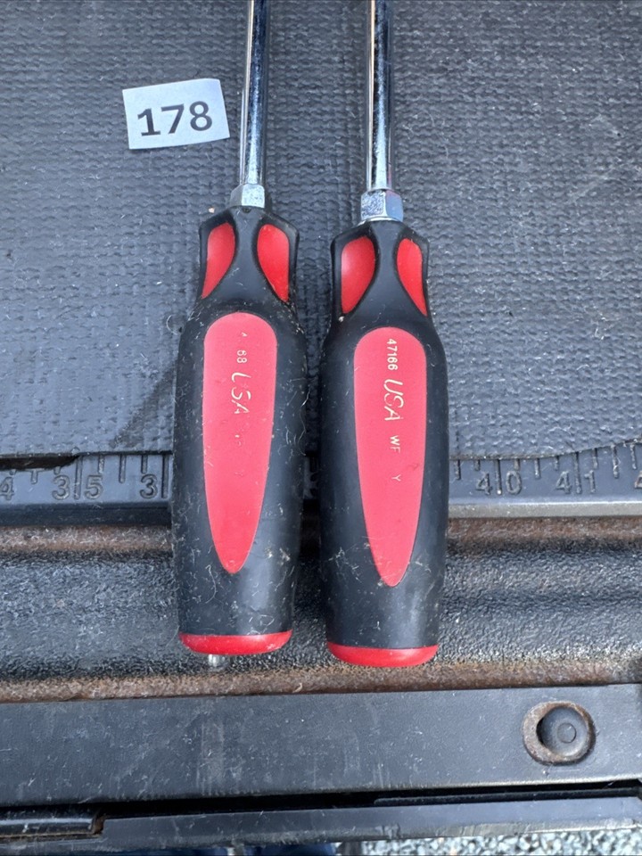 Sears Craftsman Professional USA Nos 2pc Long Flat Screwdriver Set ...