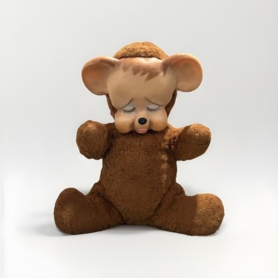 Vintage Knickerbocker Pouty Cry Teddy Bear Rubber face 1950 Plush Toy ...