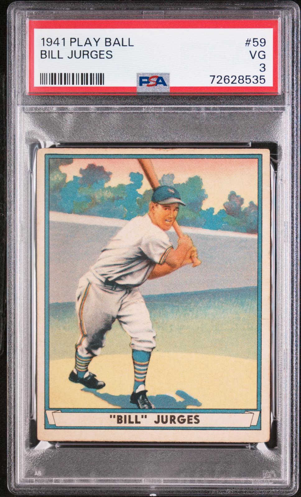 1941 PLAY BALL BILL JURGES #59 PSA 3 NEW LABEL VINTAGE BASEBALL | eBay