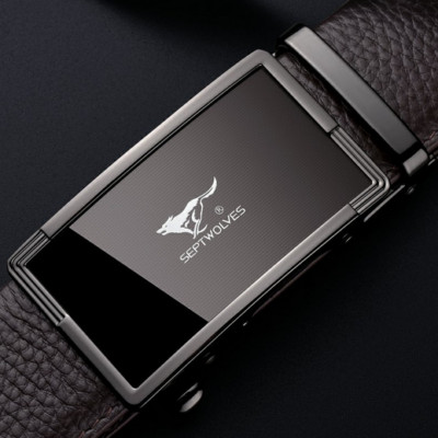 Septwolves Men waist belt cow leather Auto lock Buckle brown 519636000 ...